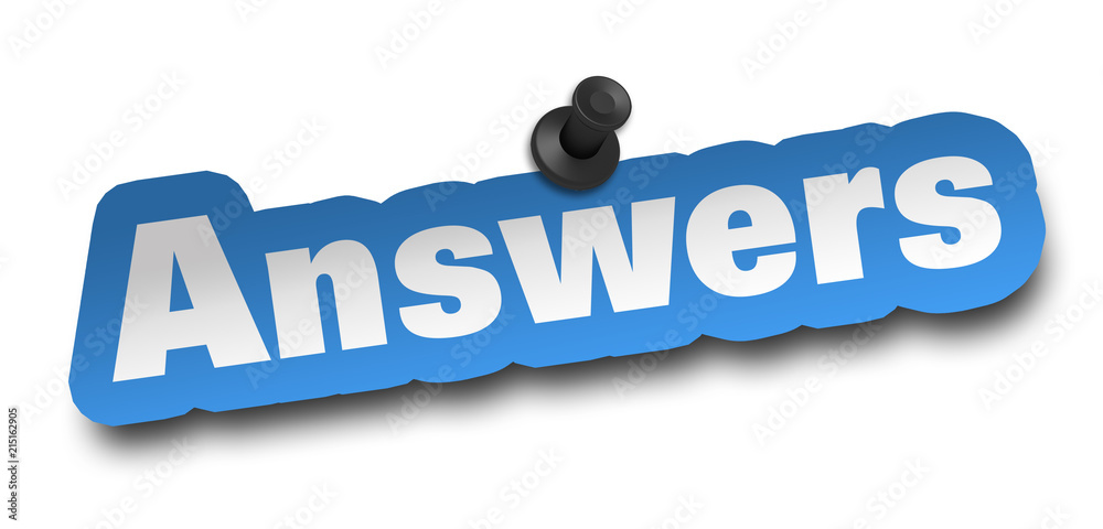 answers concept 3d illustration isolated Stock Illustration | Adobe Stock