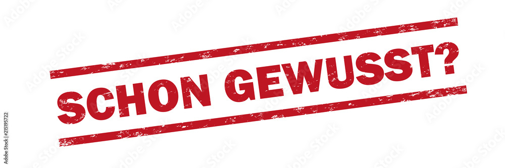 Stempel Text - Schon gewusst? Stock Vector | Adobe Stock
