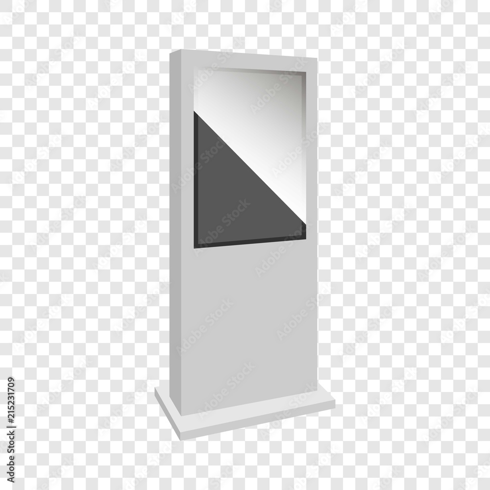 Information display mockup. Realistic illustration of information ...