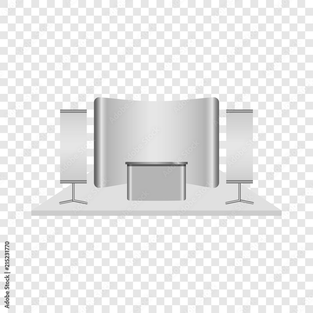 Reception desk mockup. Realistic illustration of reception desk vector ...