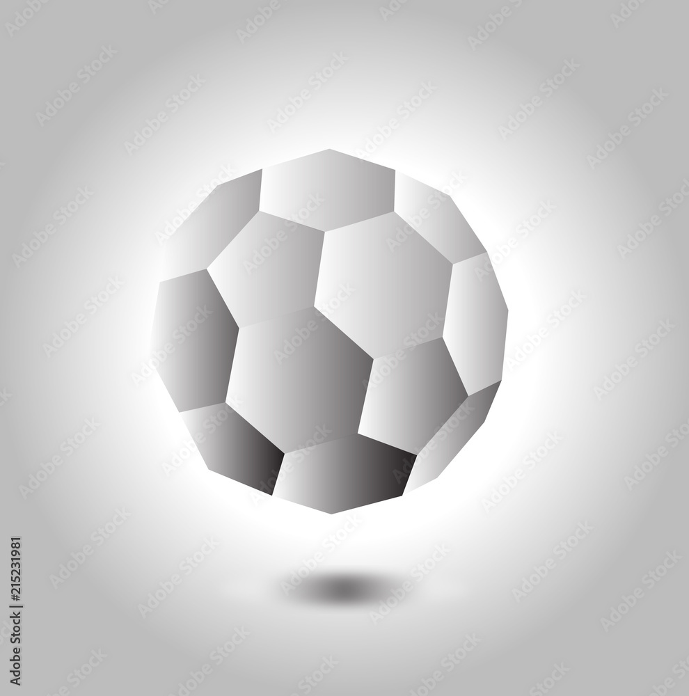 Truncated icosahedron polyhedron Stock Vector | Adobe Stock