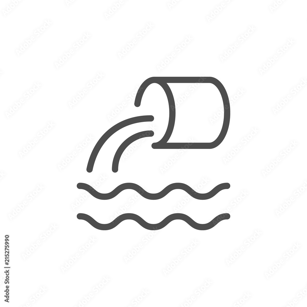 Wastewater line icon Stock Vector | Adobe Stock