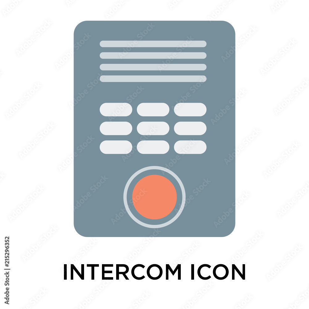 intercom icons isolated on white background. Modern and editable intercom icon. Simple icon ...