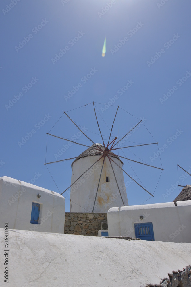 Windmills In Chora Island Of Mykonos .Arte History Architecture.3 Of ...