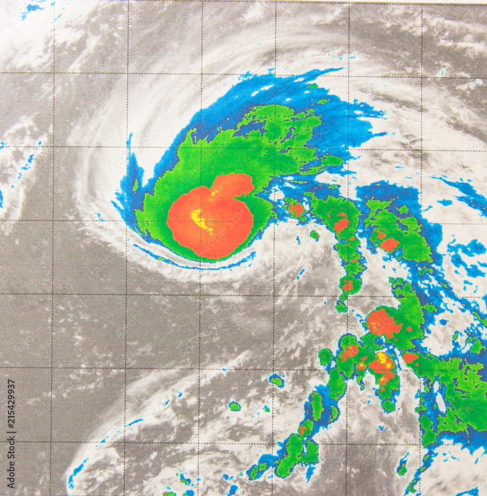 Infrared satellite imagery provides temperature data of tropical storm ...