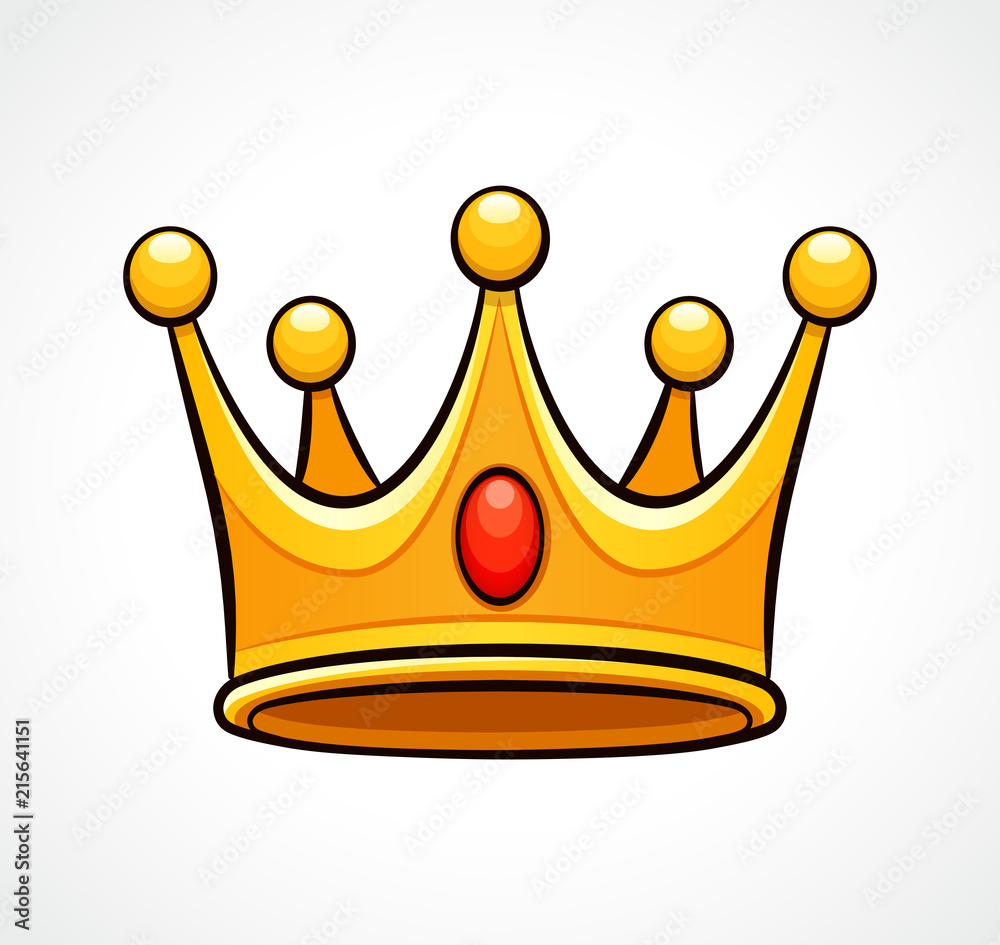 Vector crown on white background Stock Vector | Adobe Stock