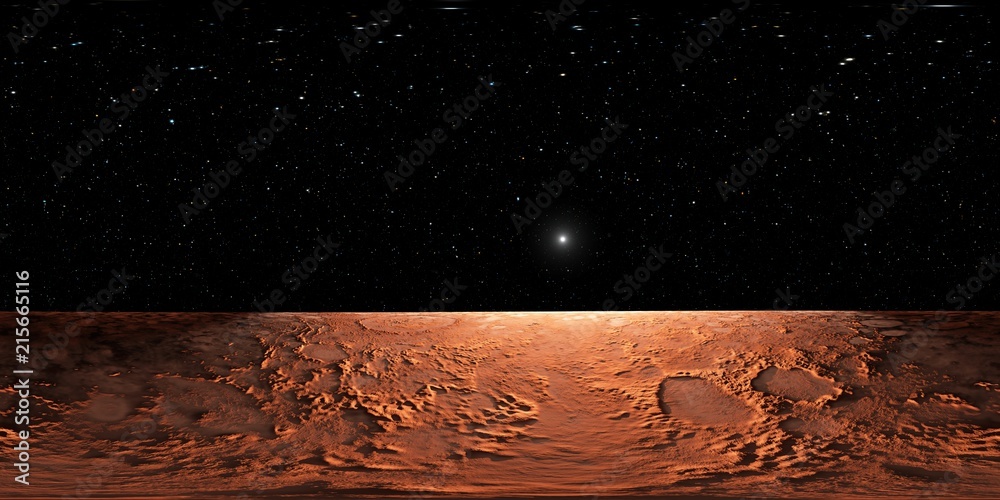 Ilustración de Stock 360 Equirectangular projection of Mars, HDRI ...