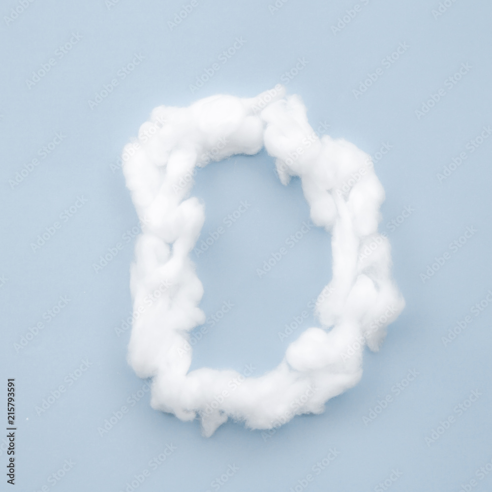 English alphabet letters In the concept of the clouds in the sky bright ...