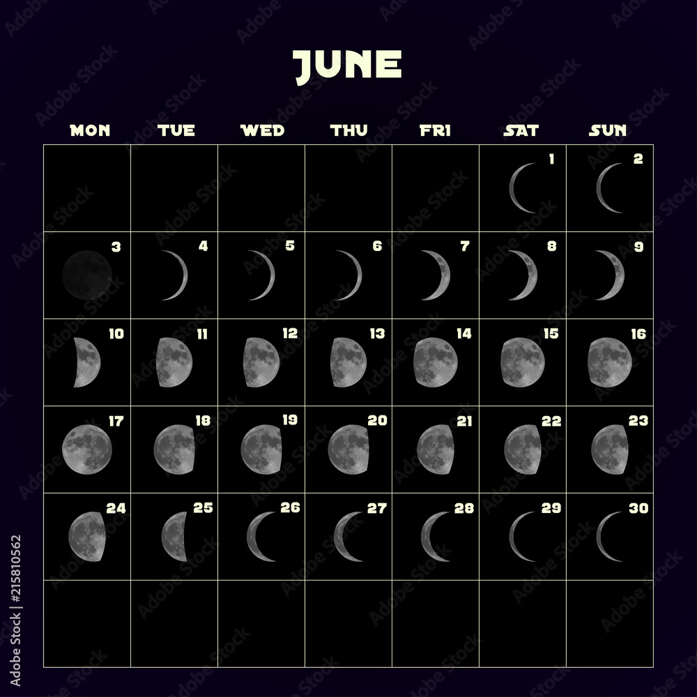 June Moon Calendar