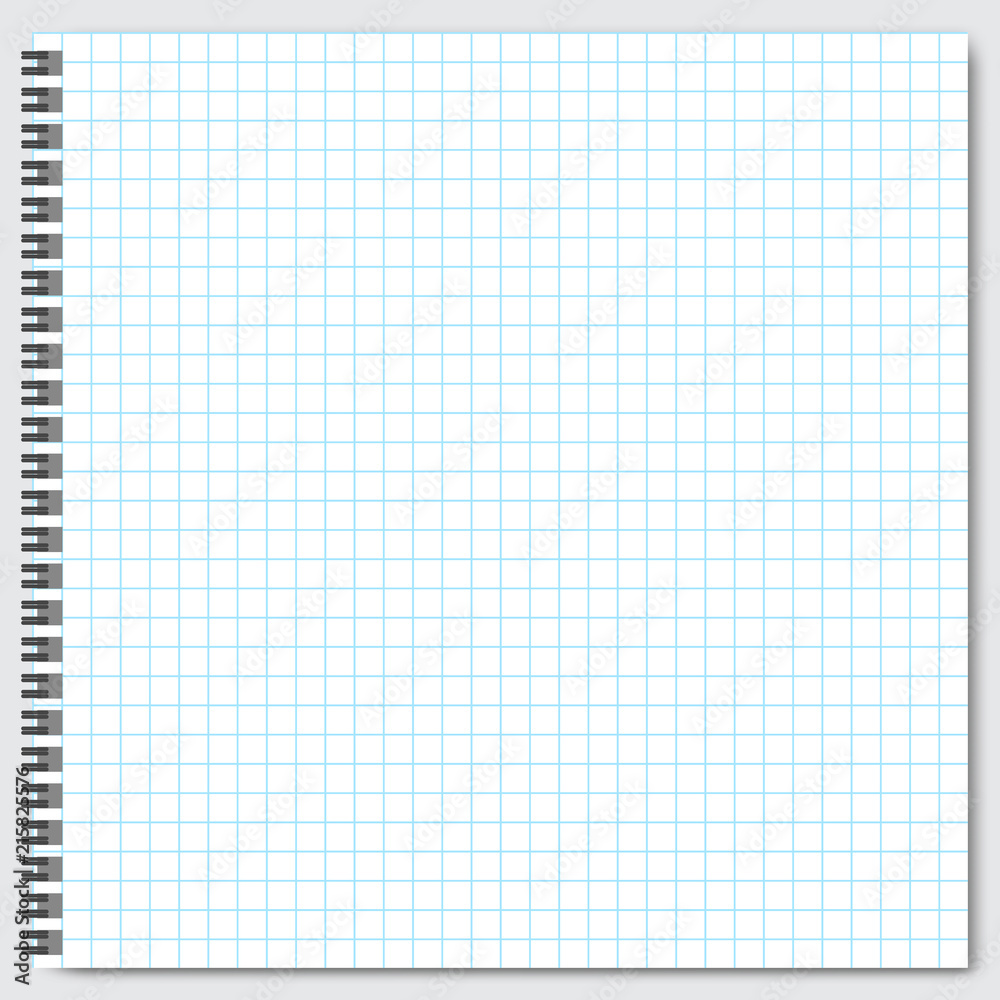 Blank lined paper template, one page, Notebook & Exercise book, vector ...