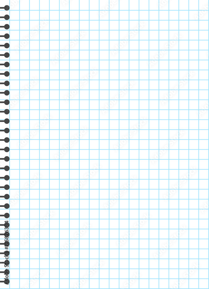 Blank lined paper template, one page, Notebook & Exercise book, vector ...