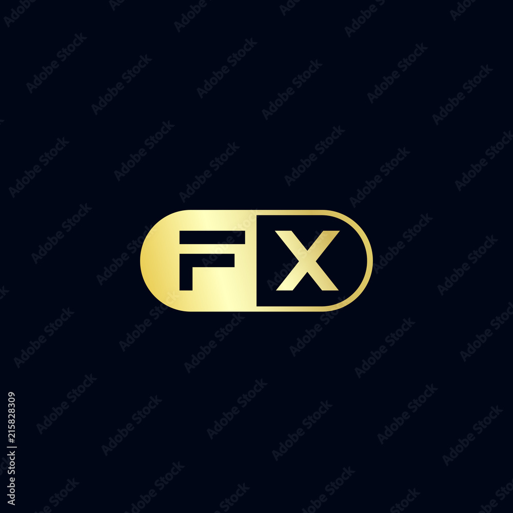 Initial Letter FX Logo Template Design Stock Vector | Adobe Stock