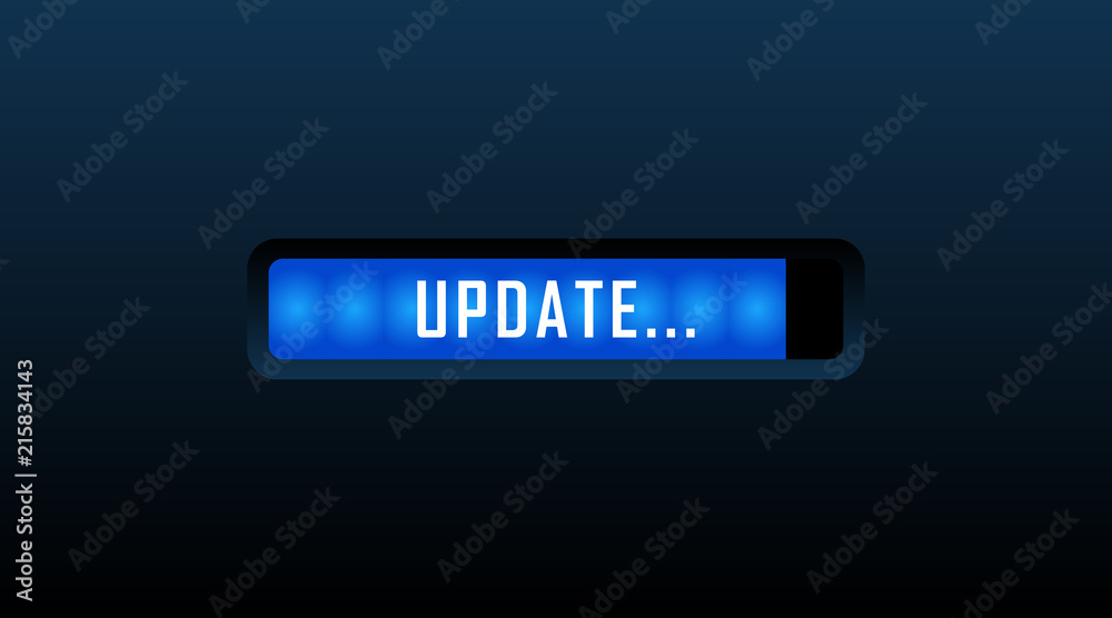 System software update and upgrade concept. Loading process screen ...