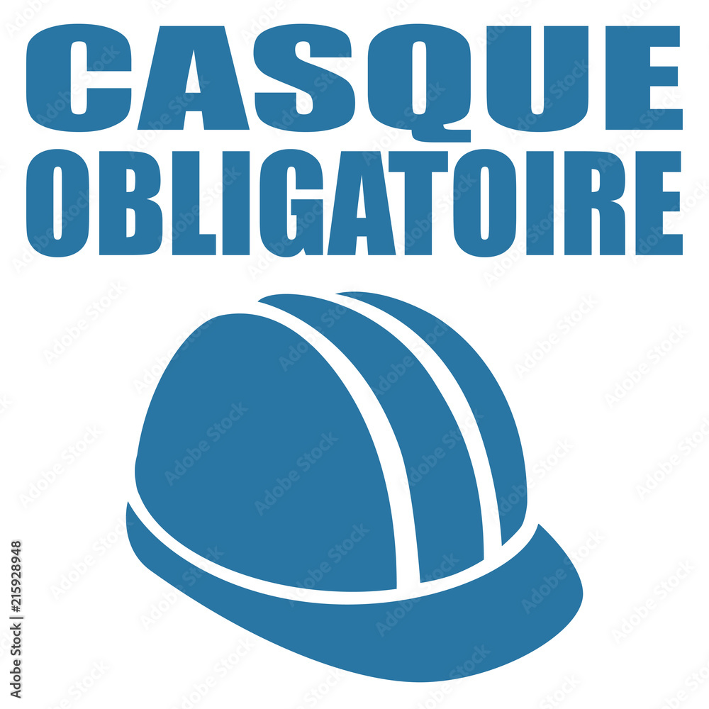 Vector de Stock Logo port du casque obligatoire. | Adobe Stock