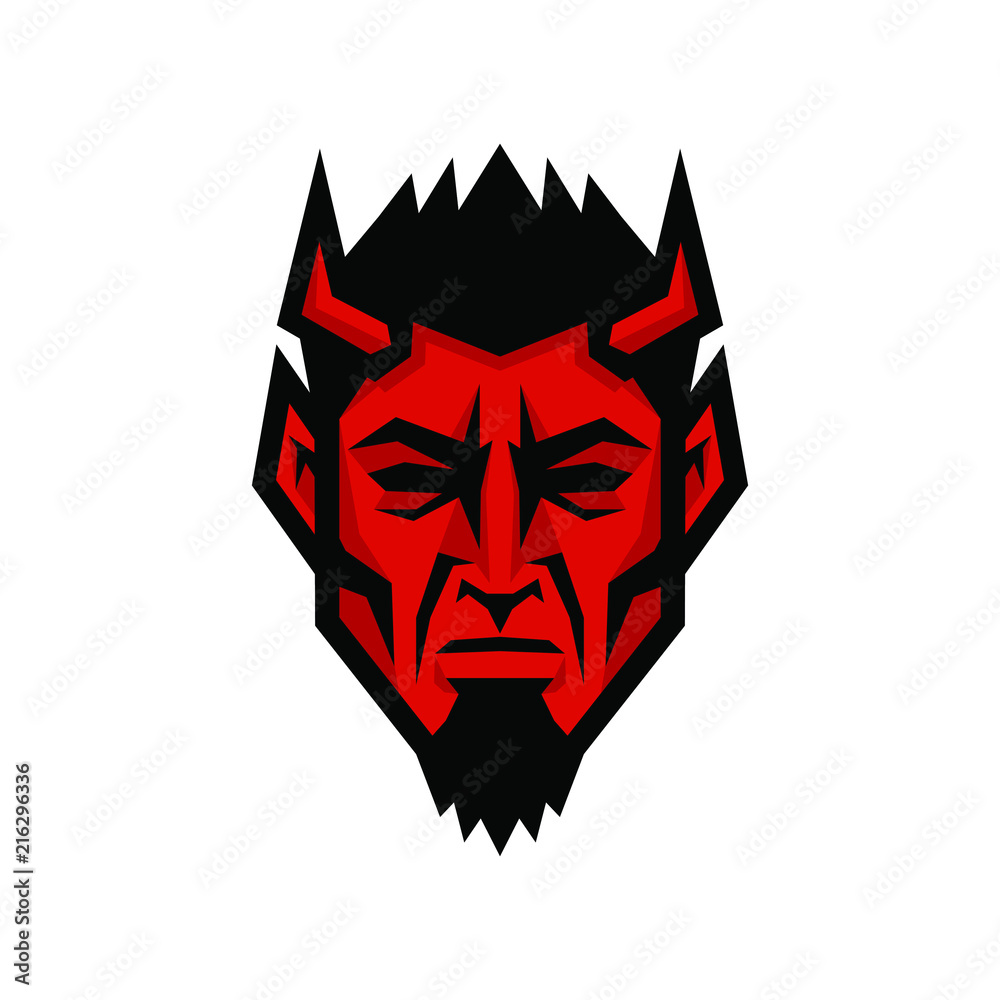 Devil head Stock Vector | Adobe Stock