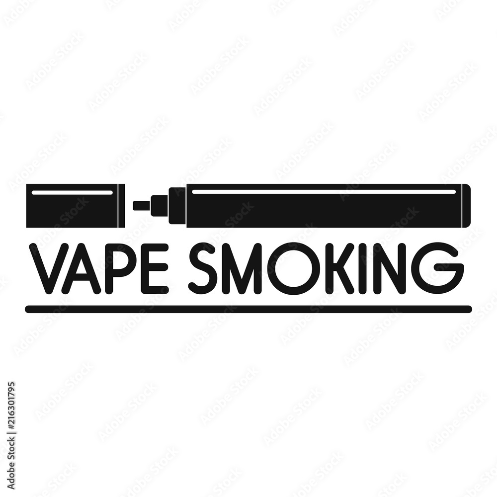 Vape smoking logo. Simple illustration of vape smoking vector logo for ...