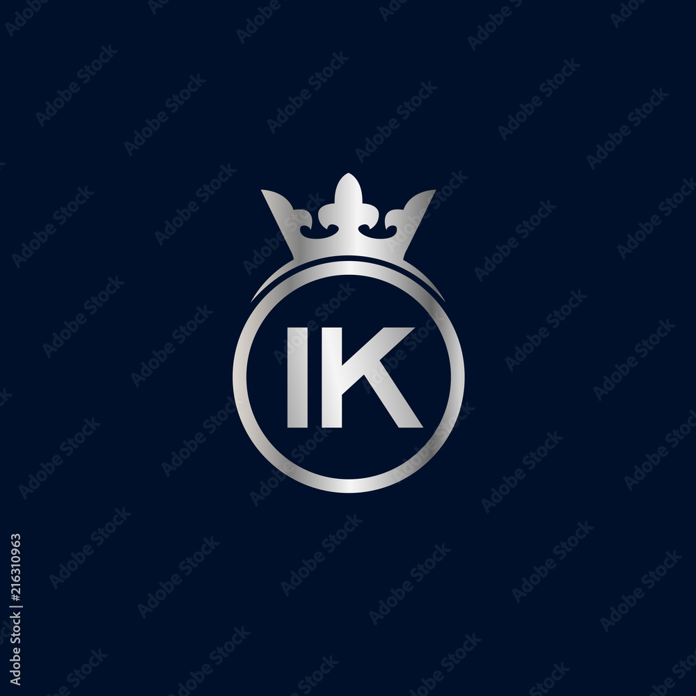 Initial Letter IK Logo Template Design Stock Vector | Adobe Stock