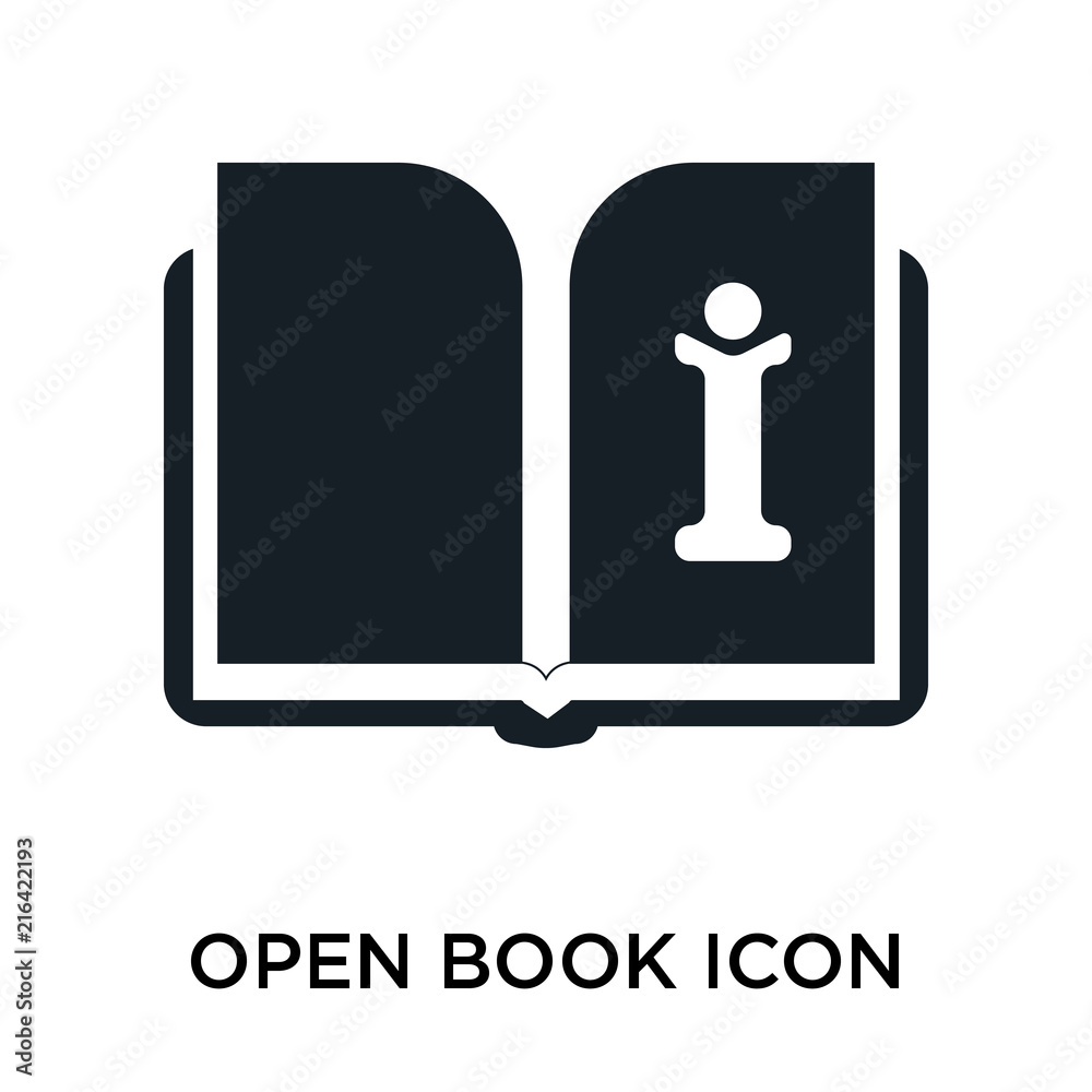 Stock-Vektorgrafik „open book icon on white background. Modern icons ...