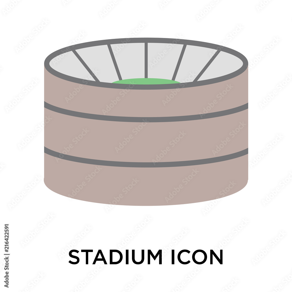 stadium icon on white background. Modern icons vector illustration ...