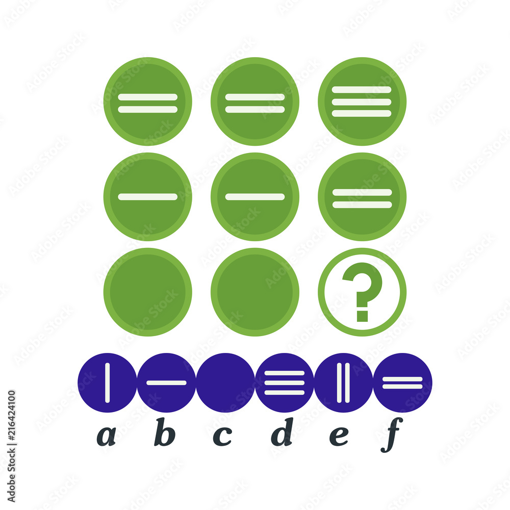 IQ test. Choose correct answer. Logical task, educational game for kids ...