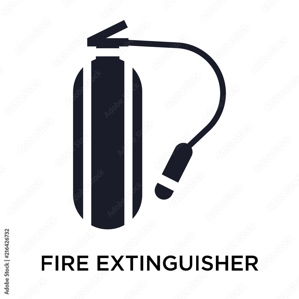 Fire extinguisher icon vector sign and symbol isolated on white ...