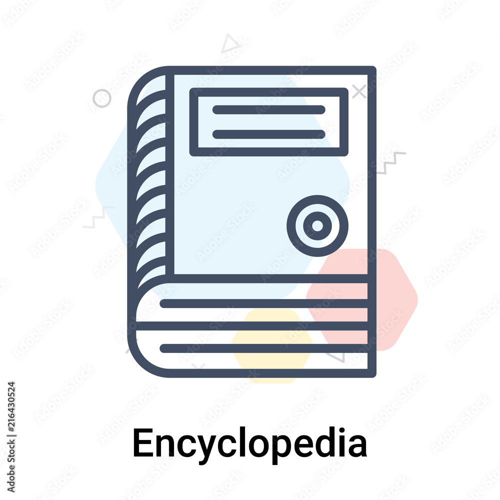 Encyclopedia icon vector sign and symbol isolated on white background ...