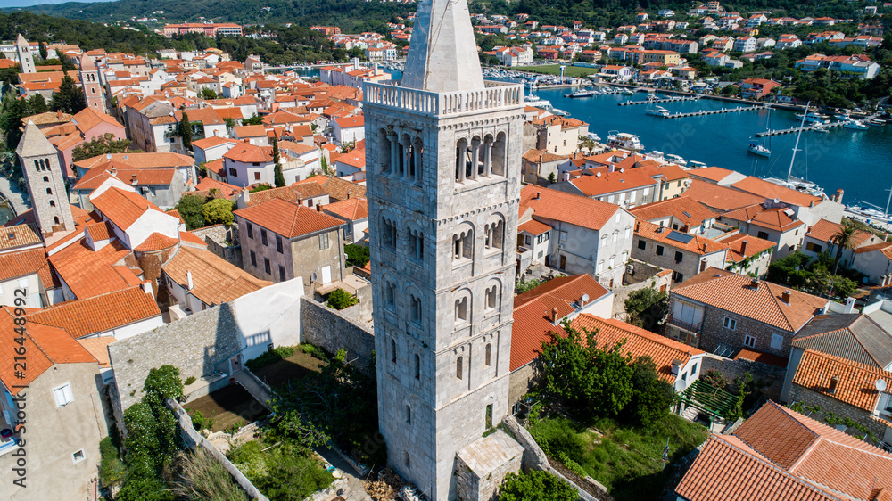 Rab is a Croatian island in the Adriatic Sea, old town encircled by ancient walls. The town’s 4 ...