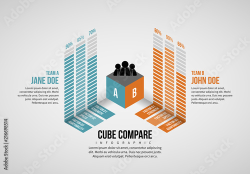Cube Infographic Layout Stock Template | Adobe Stock
