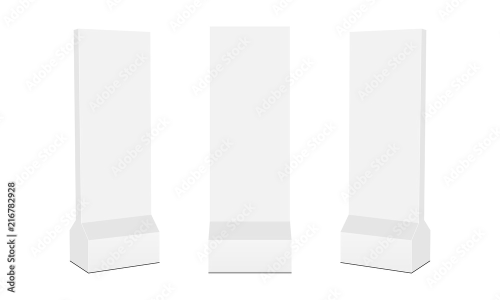 Set of advertising stand banners isolated on white background ...