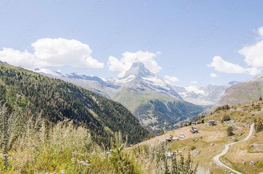Zermatt, Findeln, Wanderweg, Sunnegga, Weiler, Matterhorn, Wallis ...