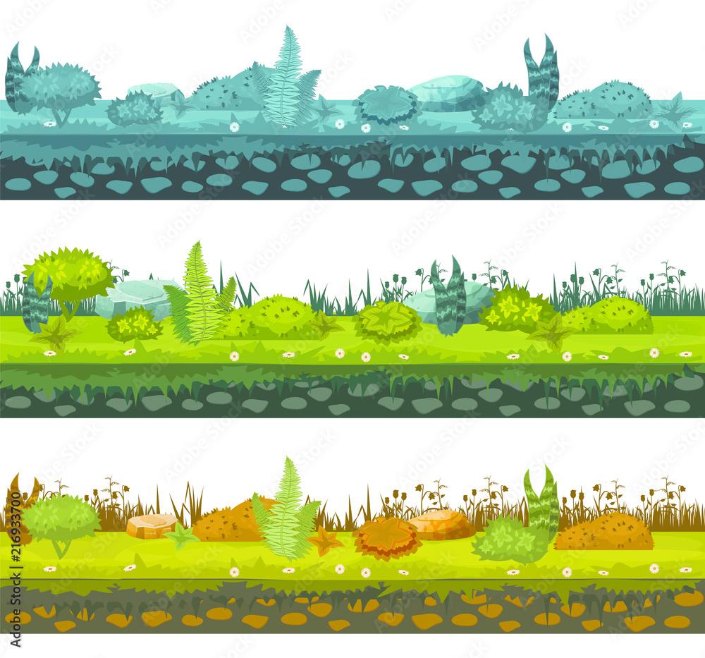 Set of different types of of soil and land with different types of ...