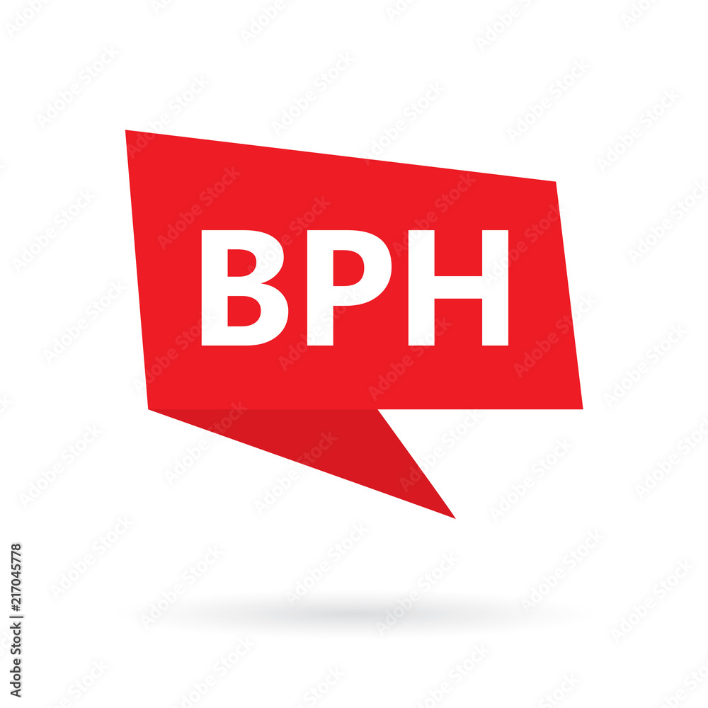 BPH (Benign Prostatic Hyperplasia) on speach bubble- vector ...