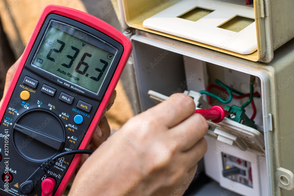 Electrical terminal box. Control panel with magnetic contactor and ...