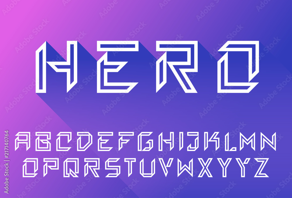 Vector modern bold font. Strong futuristic alphabet lettering. Capital ...