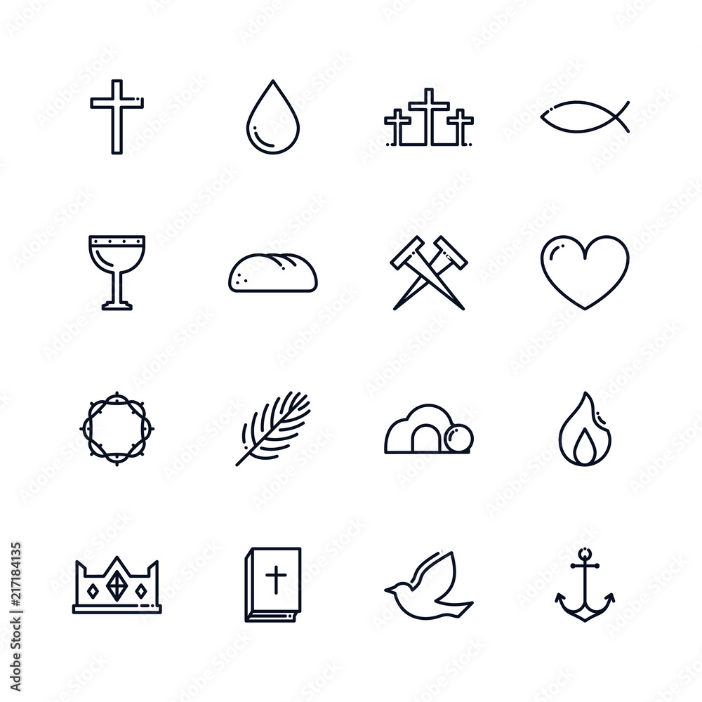 Holy Gospel Icons Stock Vector | Adobe Stock