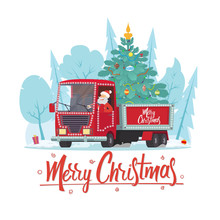 Christmas Truck Greeting Card Free Stock Photo - Public Domain Pictures