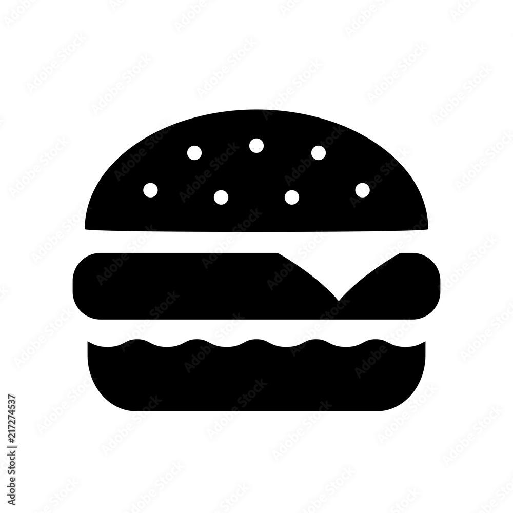 Burger vector icon Stock Vector | Adobe Stock
