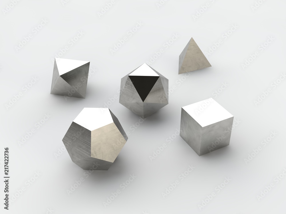 geometric shapes octahedron, tetrahedron, hexahedron, dodecahedron ...