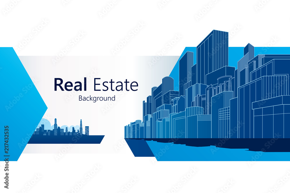 Real Estate background. Vector illustration Stock Vector | Adobe Stock