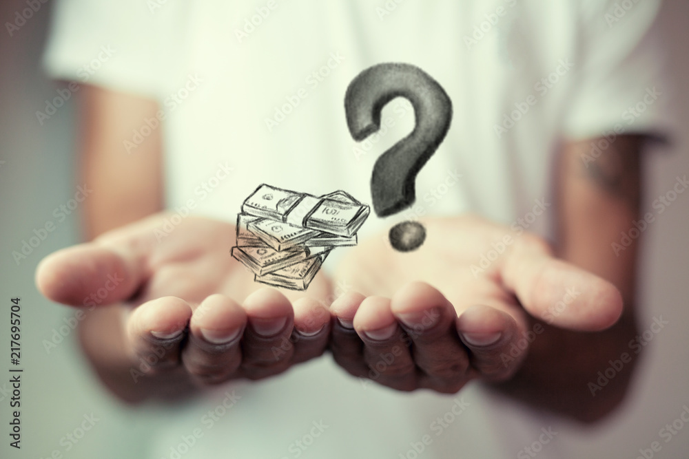 question mark and money Stock Photo | Adobe Stock