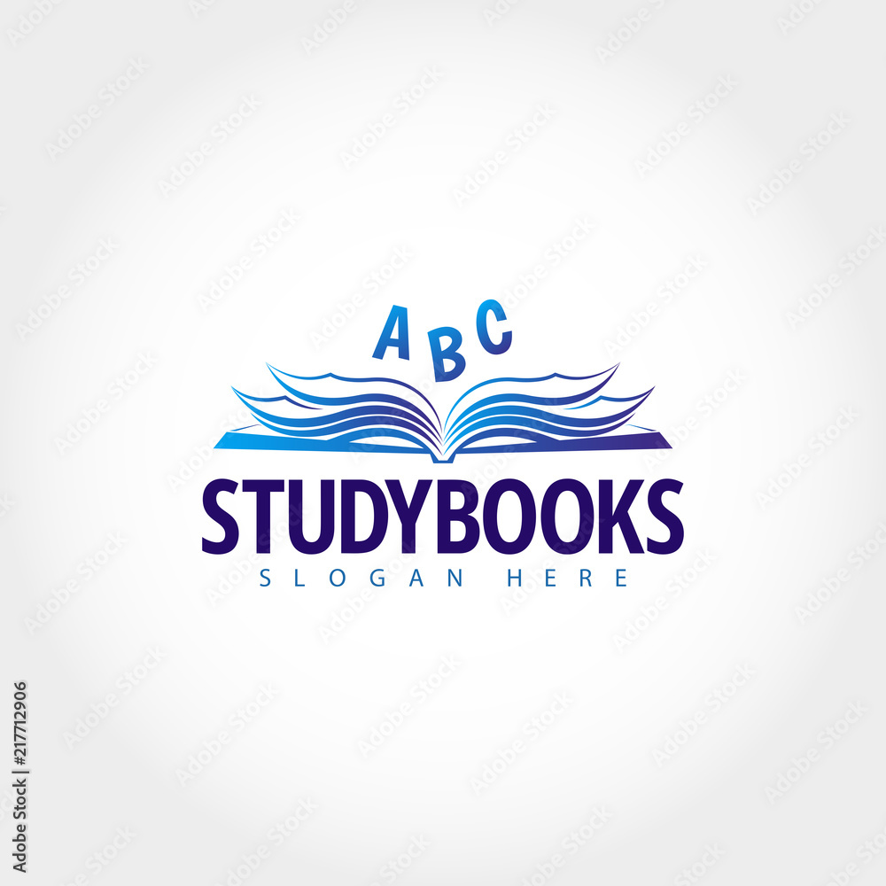 Logo template. Bookstore logo design. Stock Vector | Adobe Stock