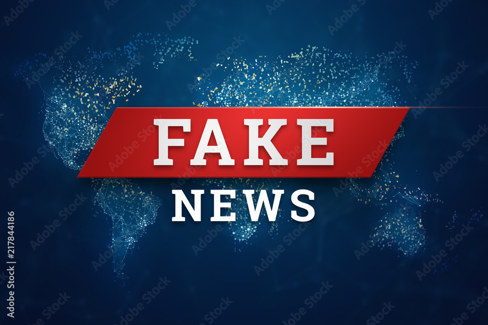 Inscription is Fake news. Background splash when breaking news. The ...