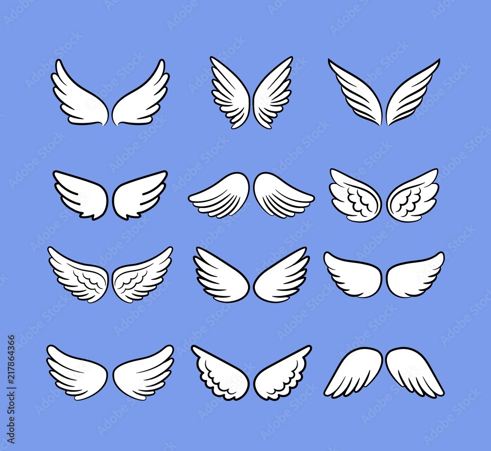 Cartoon Wings Side View