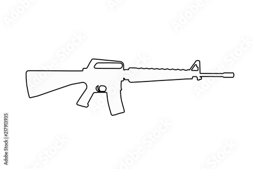M16 military rifle. Silhouette Stock Vector | Adobe Stock