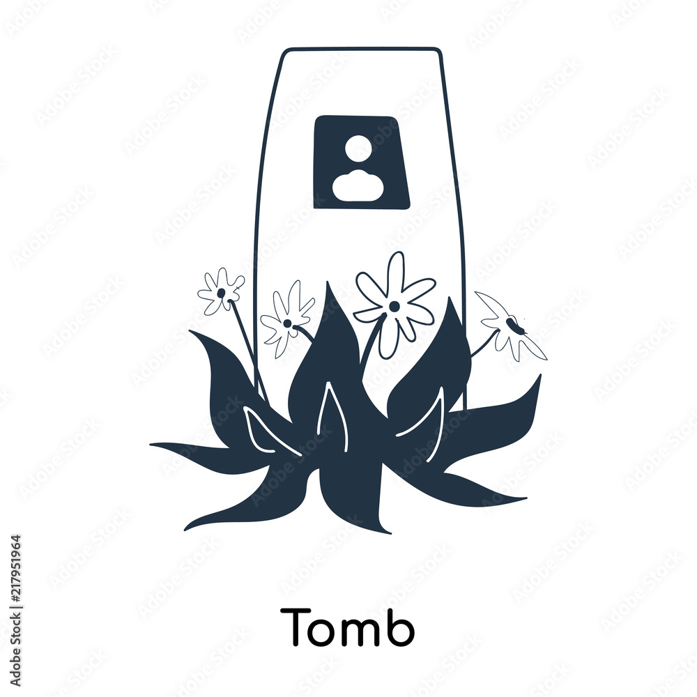 Tomb icon vector isolated on white background, Tomb sign , illustration ...