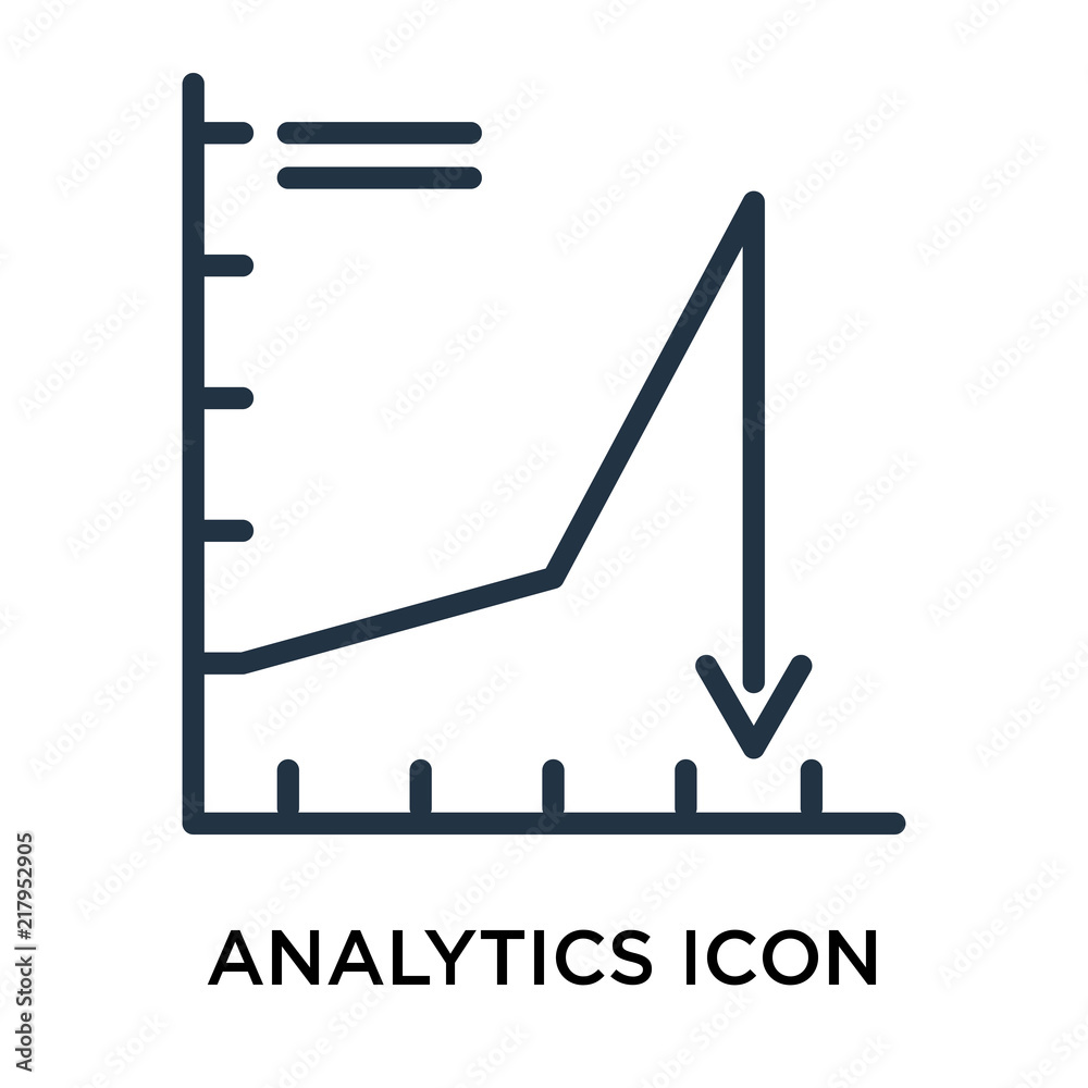 Analytics icon vector isolated on white background, Analytics sign ...