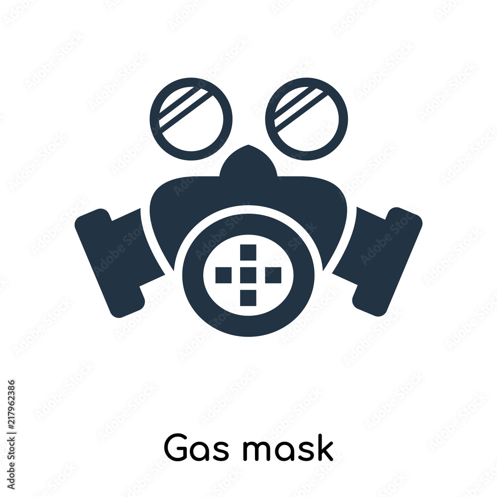Gas mask icon vector isolated on white background, Gas mask sign ...