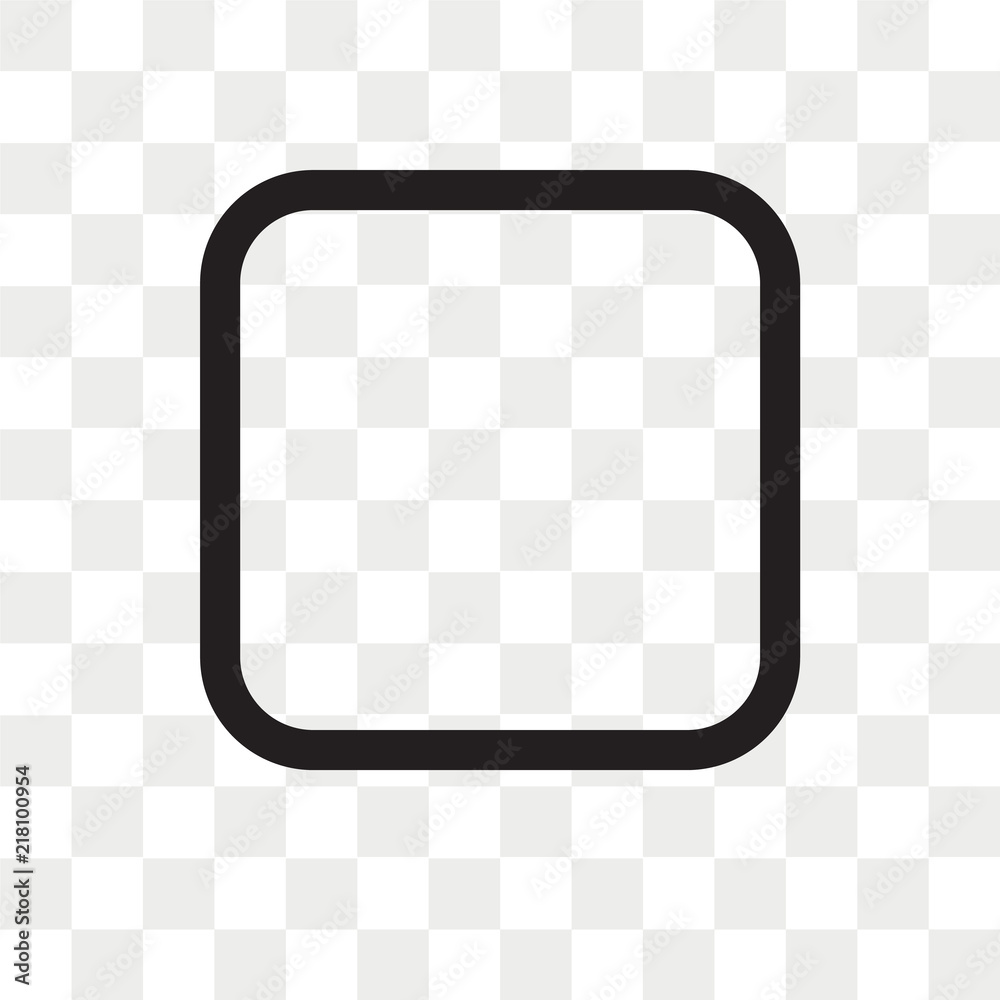 Basic square vector icon isolated on transparent background, Basic ...