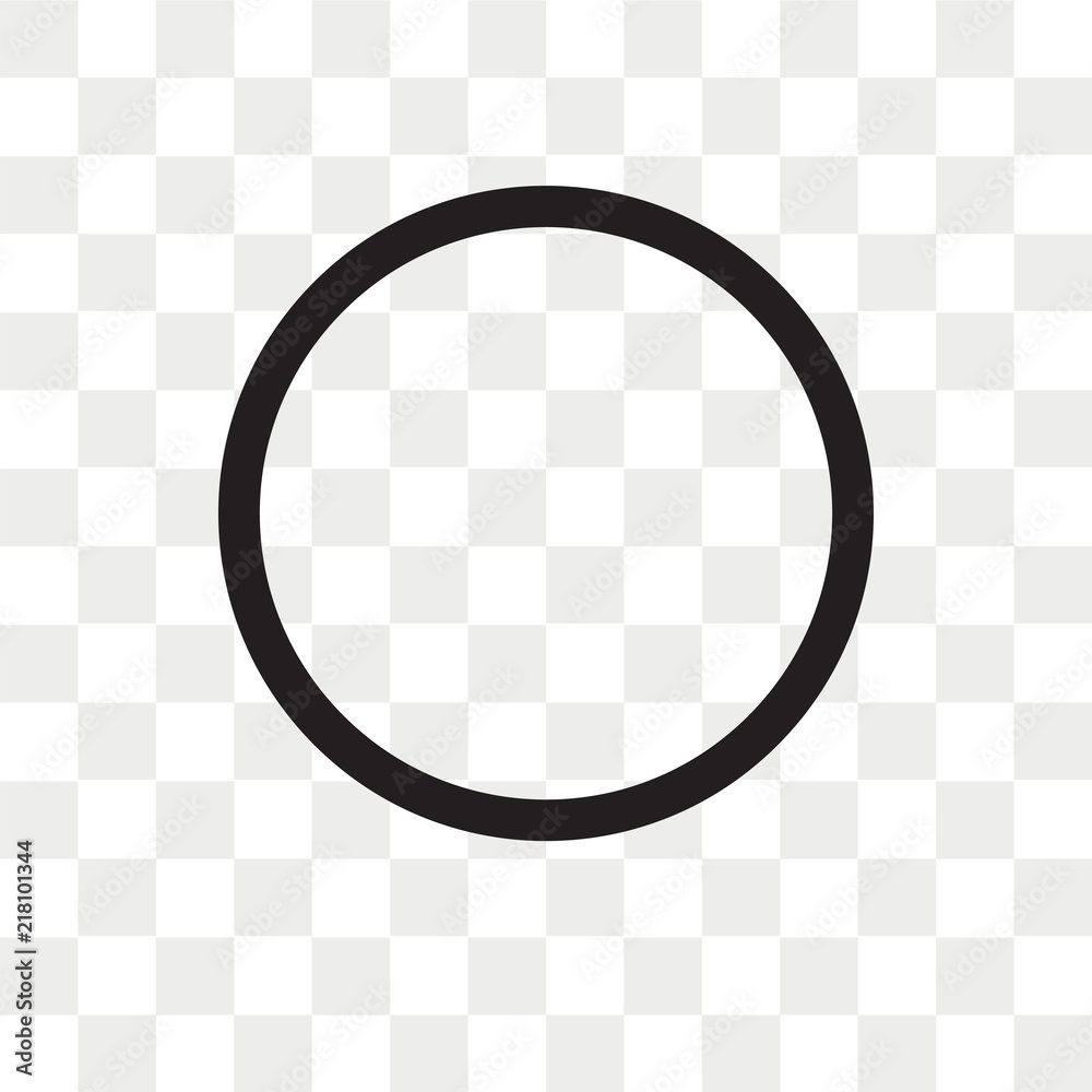 Blank circle vector icon isolated on transparent background, Blank ...