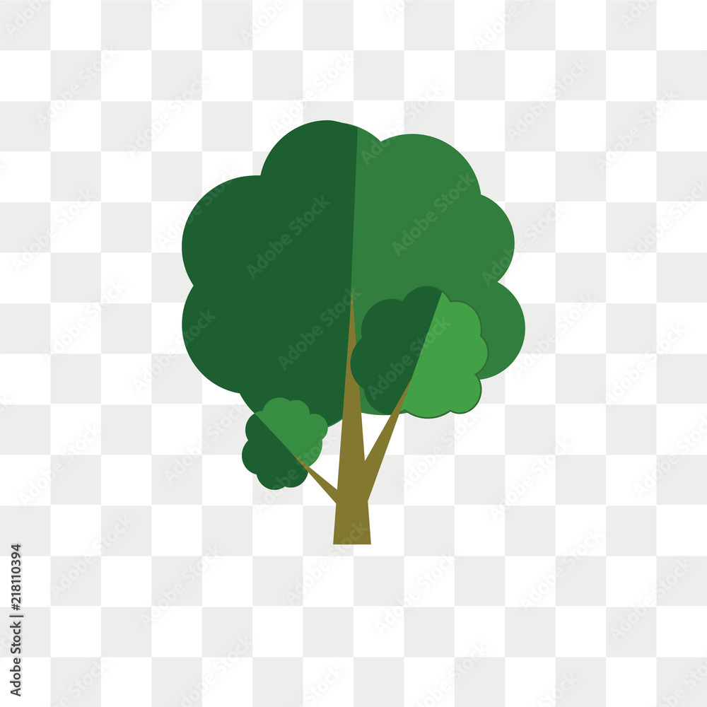 Tree vector icon isolated on transparent background, Tree logo design ...